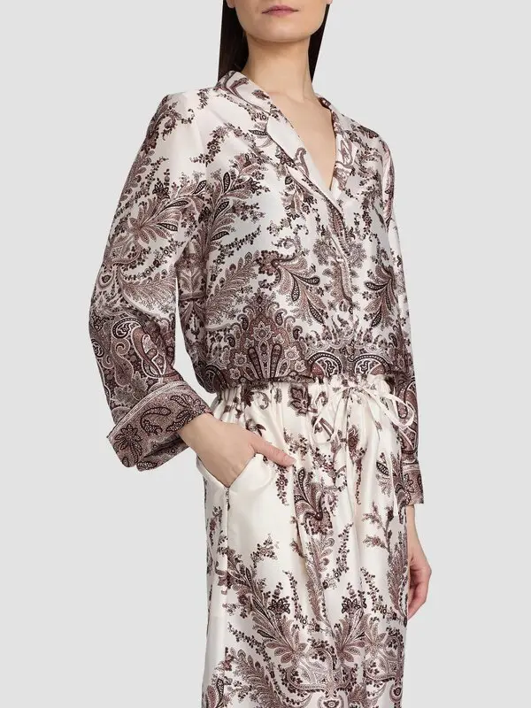 Kobi Halperin Naomi Printed Twill Blouse