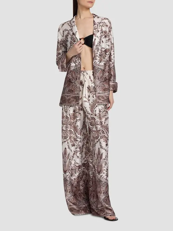 Kobi Halperin Naomi Printed Twill Blouse