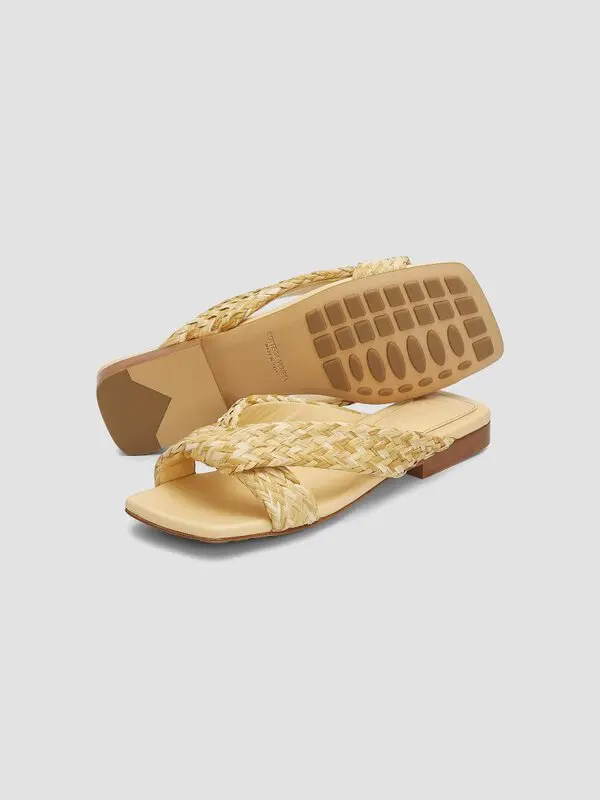 Bottega Veneta Riva​ Raffia Sandals