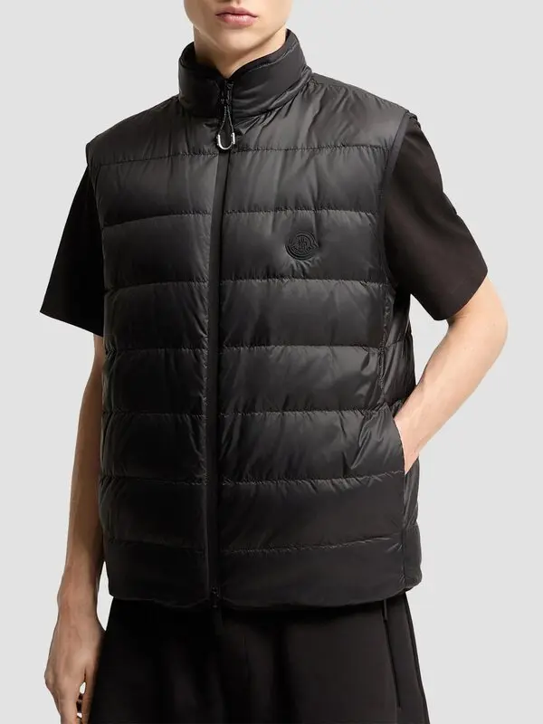 Moncler Reversible Puffer Vest In Teddy Fleece