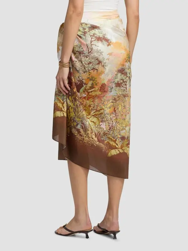 Kobi Halperin Batsheva Eden Valley Print Cotton-silk Pareo