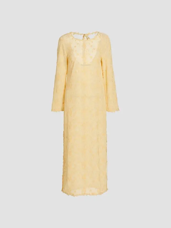 Kobi Halperin London Floral-embroidered Lace Cover-up Maxi Dress - Chamomile