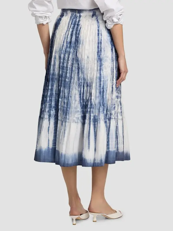 Kobi Halperin Andie Tie-dye Silk Midi-skirt - Tide
