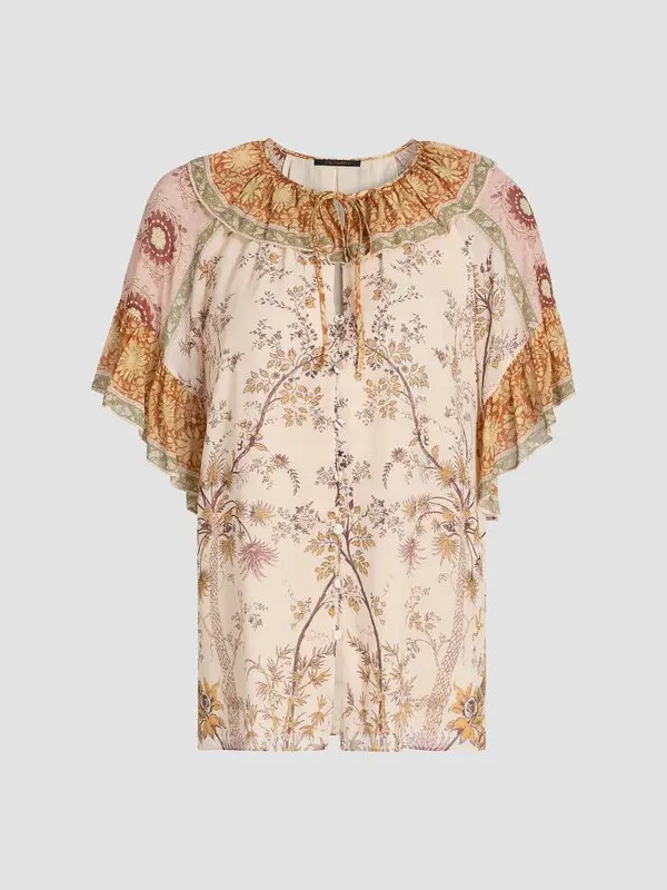 Kobi Halperin Verity Printed Tunic Blouse - Honey Multi