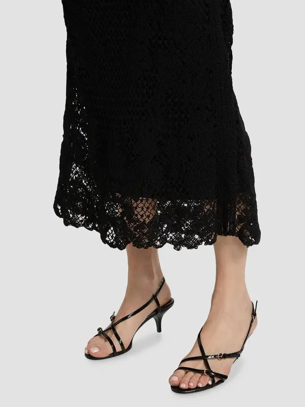 Kobi Halperin Lainey Crochet Midi-skirt - Black