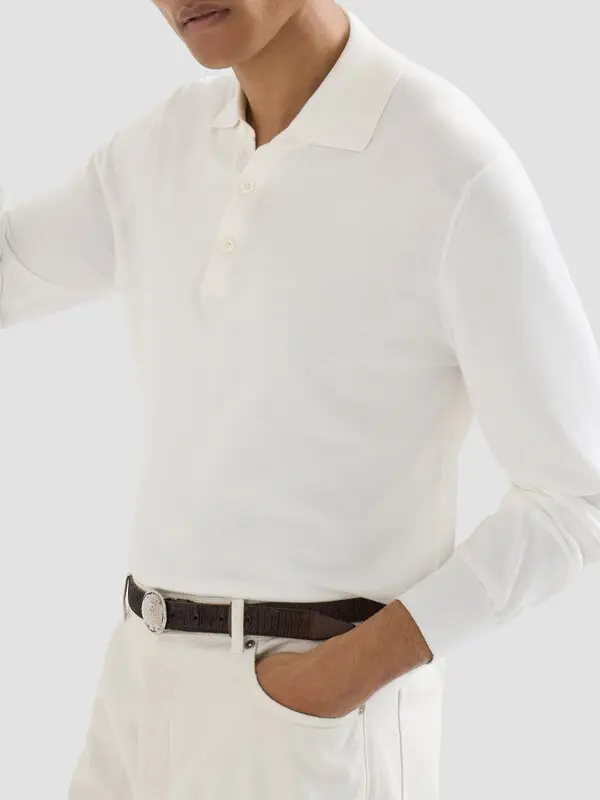 Brunello Cucinelli Cotton Lightweight Knit Polo Shirt - Panama