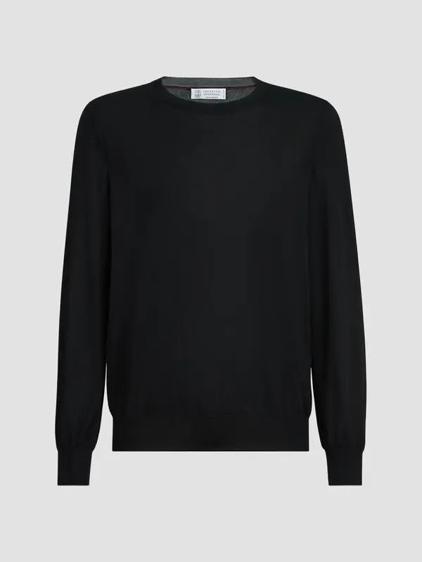 Brunello Cucinelli Cashmere And Silk Lightweight Sweater - Black