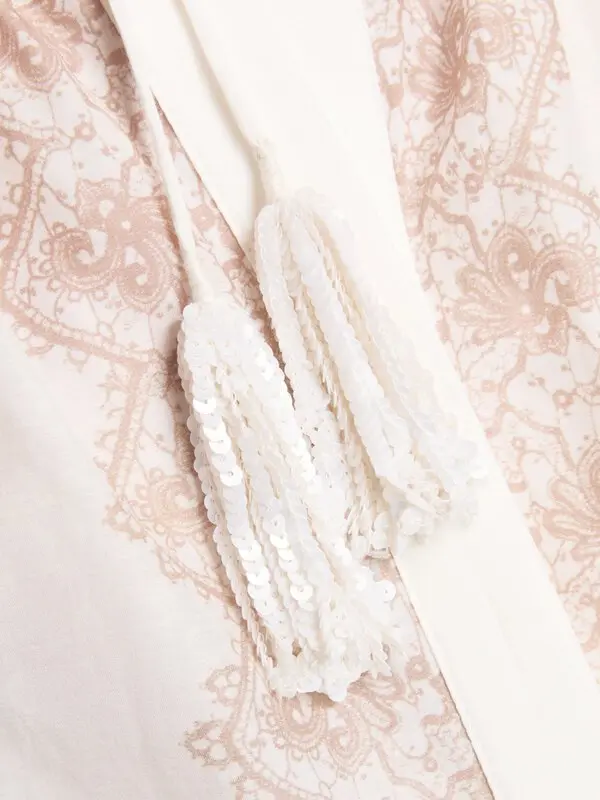 Kobi Halperin Hope Lace Print Cotton-silk Blouse - Ivory