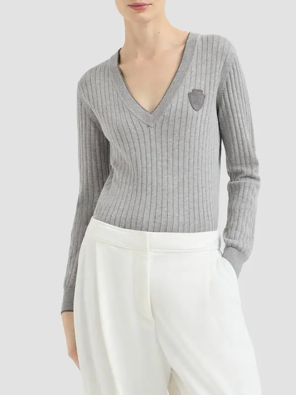 Brunello Cucinelli Cotton Ribbed Sweater