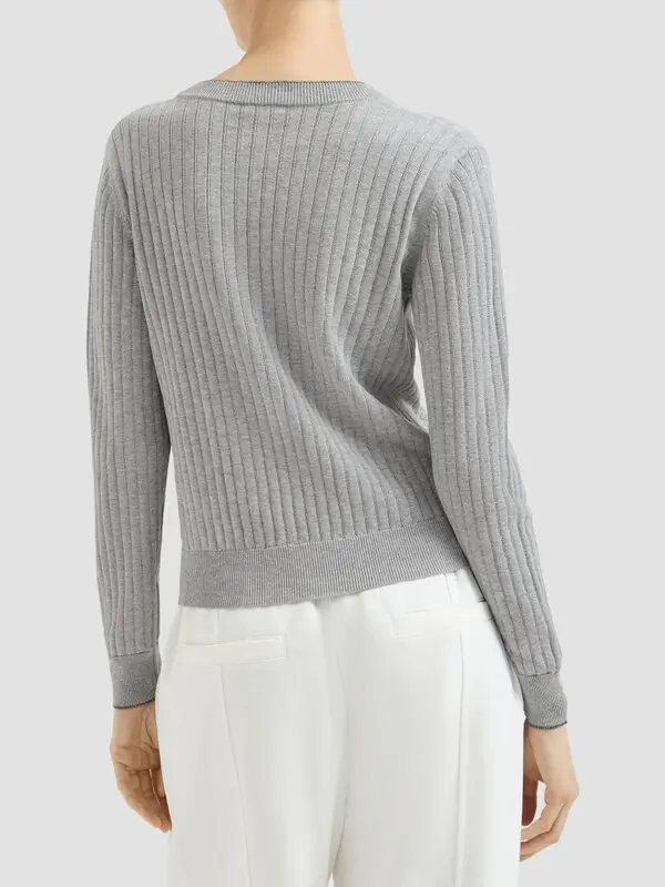 Brunello Cucinelli Cotton Ribbed Sweater