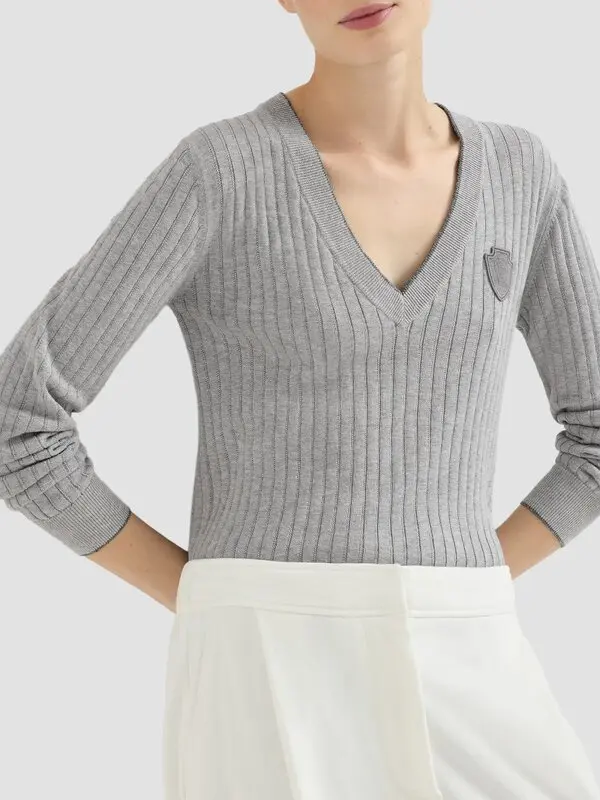 Brunello Cucinelli Cotton Ribbed Sweater