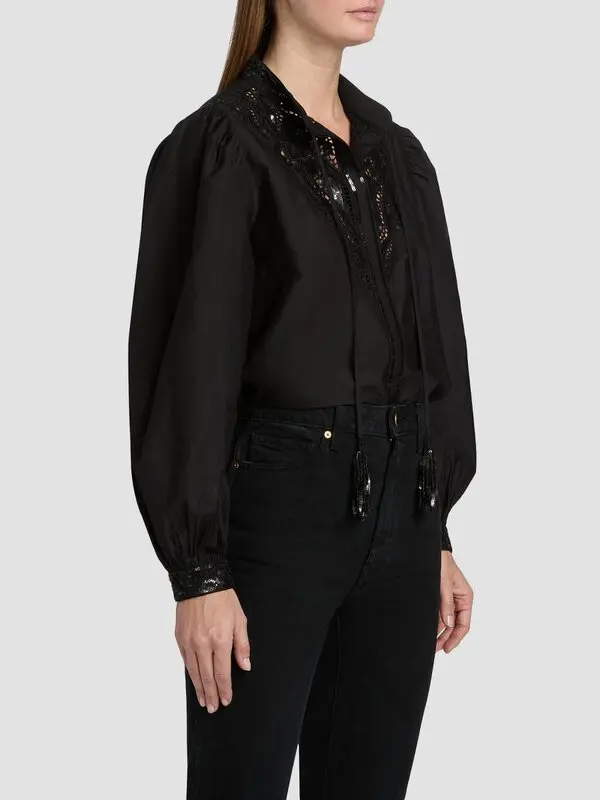 Kobi Halperin Harper Sequined Lace Blouse