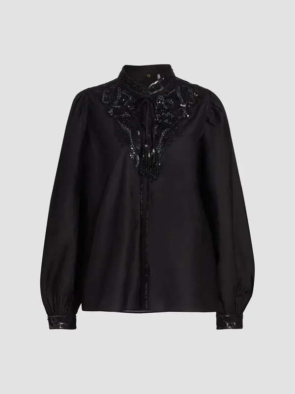 Kobi Halperin Harper Sequined Lace Blouse