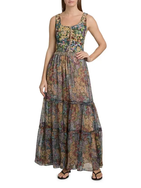 Kobi Halperin Hazel Beaded Floral Fringe Vest
