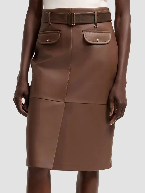 Moncler Skirt In Leather