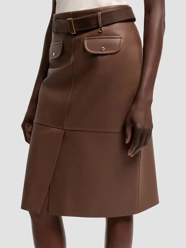 Moncler Skirt In Leather
