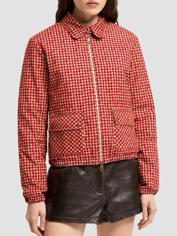 Moncler Lanset Puffer Shacket In Velvet