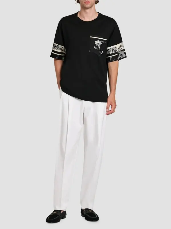 Dolce & Gabbana Floral Cotton-silk T-shirt