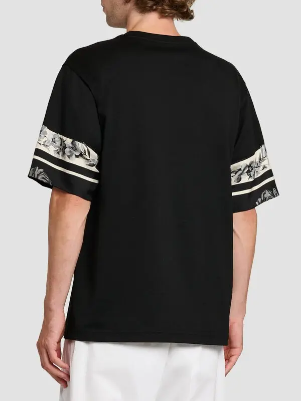 Dolce & Gabbana Floral Cotton-silk T-shirt