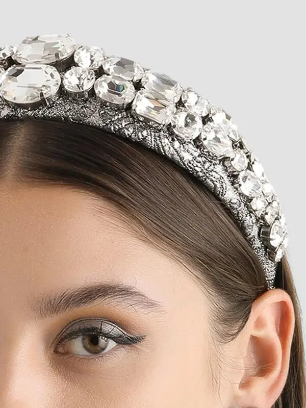Dolce & Gabbana Silvertone & Crystal Logo Necklace