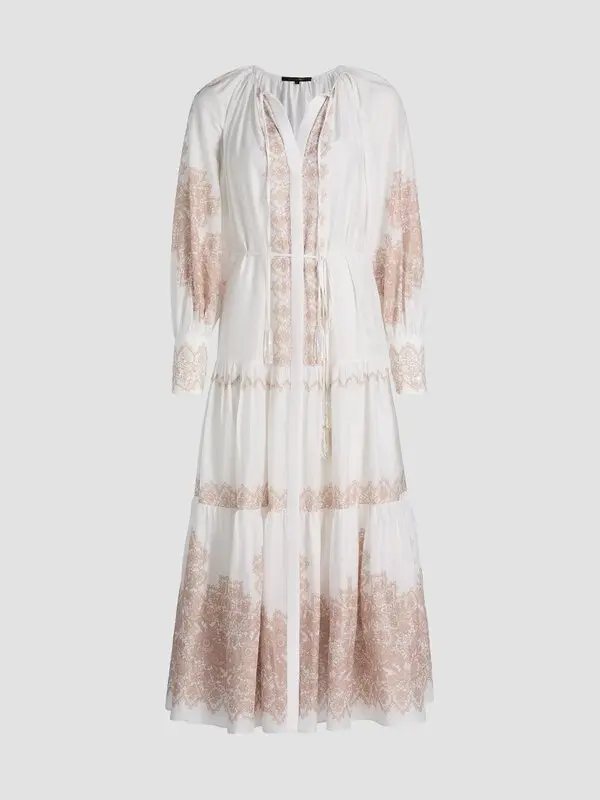 Kobi Halperin Lauryn Lace Print Cotton-silk Maxi Dress - Ivory