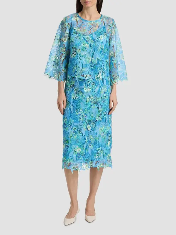 UNGARO Parker Printed Lace Blouse