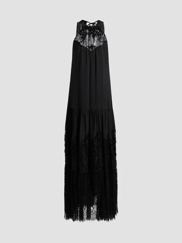 Kobi Halperin Hallee Lace Embroidered Satin Maxi Dress