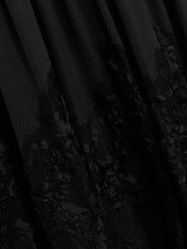 Kobi Halperin Hallee Lace Embroidered Satin Maxi Dress
