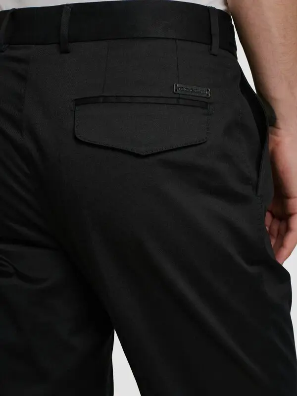 Dolce & Gabbana Gabardine Cotton Straight-leg Trousers