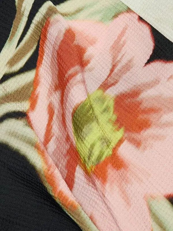 UNGARO Iris Floral Tie-waist Shirtdress