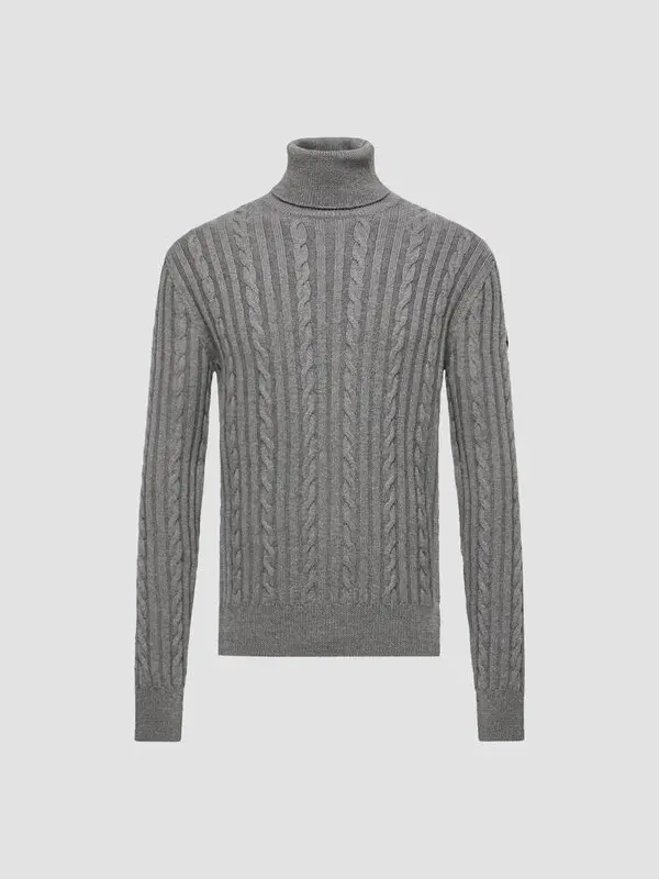 Moncler Sweater In Wool - Grey