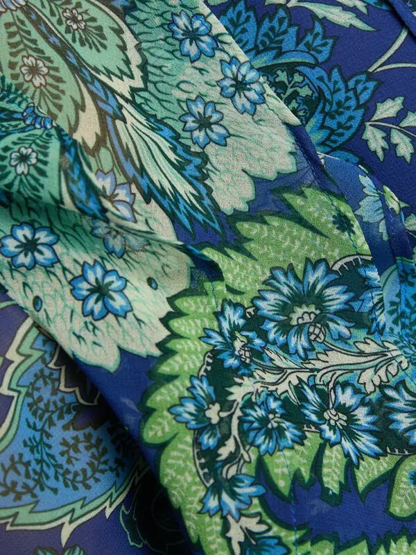 UNGARO Darby Paisley Chiffon Blouse