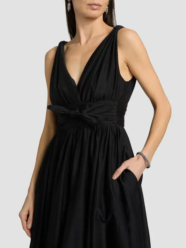 UNGARO Josie Cotton & Silk Midi-dress