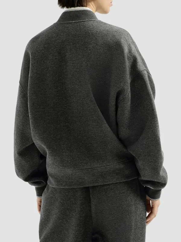 Brunello Cucinelli Techno Cotton And Cashmere Interlock Bomber Jacket