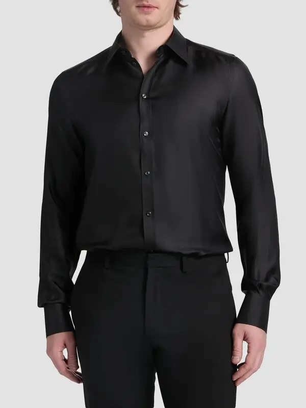 Dolce & Gabbana Silk Twill Button-front Shirt