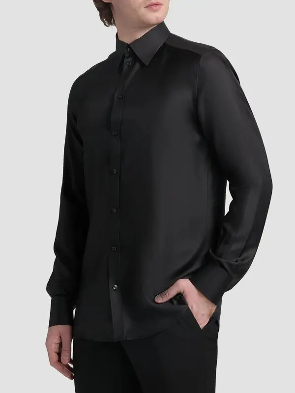 Dolce & Gabbana Silk Twill Button-front Shirt