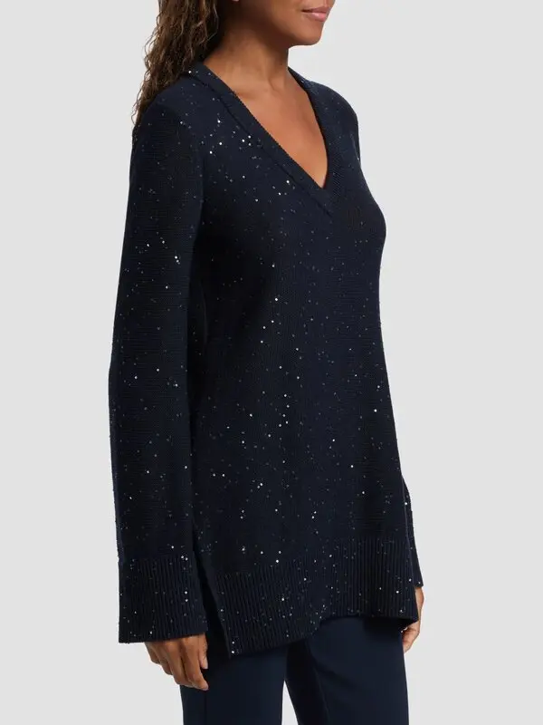 Michael Kors Sequin V-neck Sweater