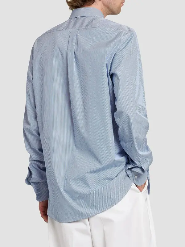 Dolce & Gabbana Striped Cotton Poplin Oversized Shirt