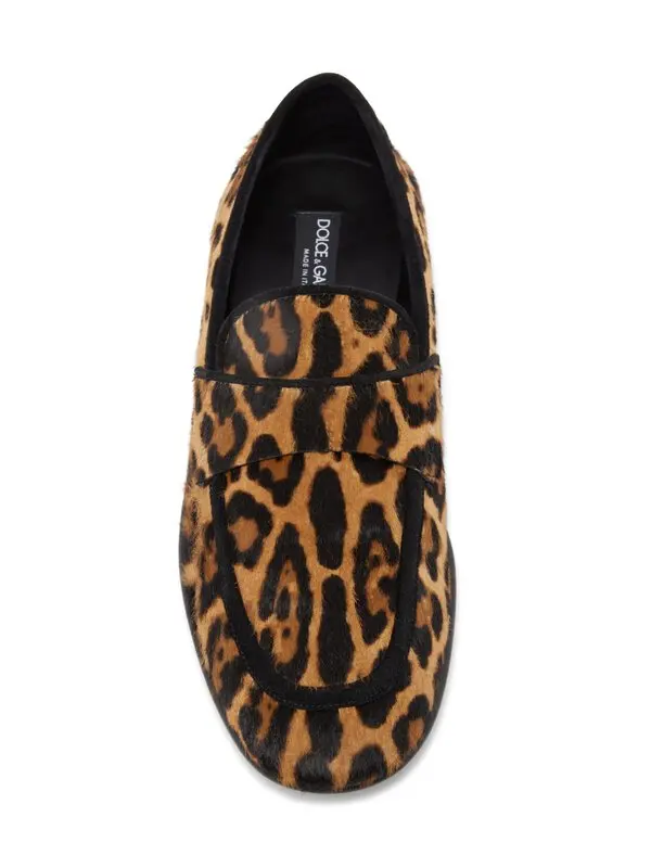 Dolce & Gabbana Crosta -print Calf Hair Loafers