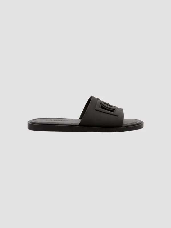 Dolce & Gabbana Gomma Logo Slides - Nero