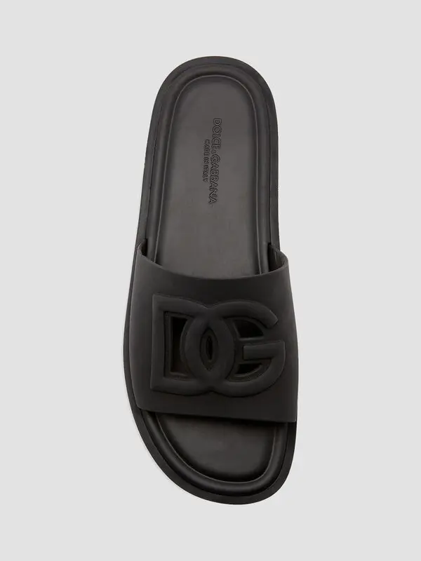 Dolce & Gabbana Gomma Logo Slides - Nero