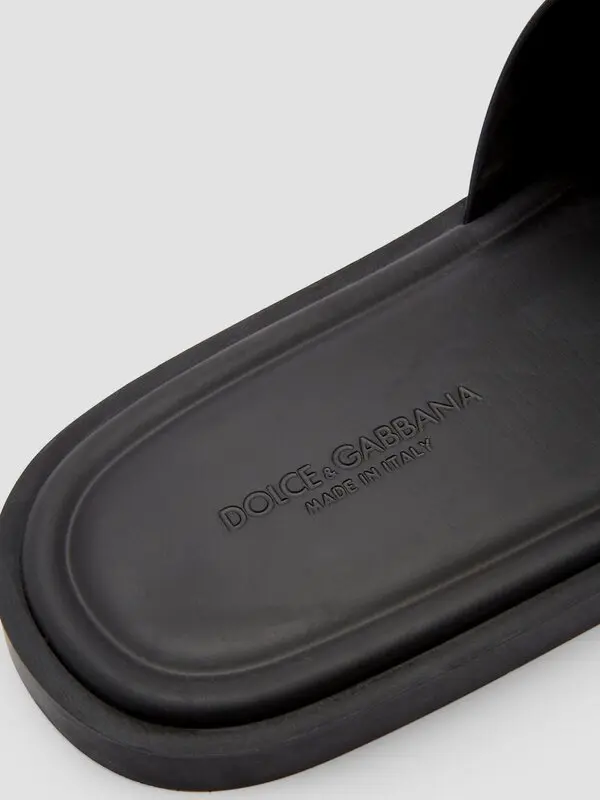Dolce & Gabbana Gomma Logo Slides - Nero