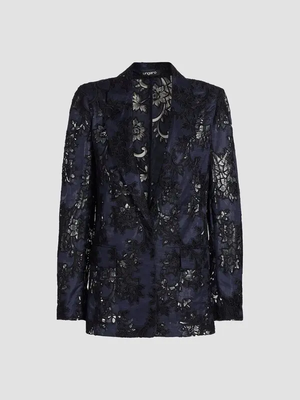 UNGARO Cornelia Lace Cut-out Jacket