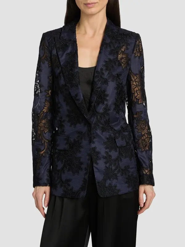 UNGARO Cornelia Lace Cut-out Jacket