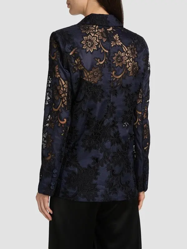UNGARO Cornelia Lace Cut-out Jacket