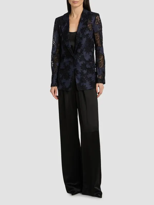 UNGARO Cornelia Lace Cut-out Jacket