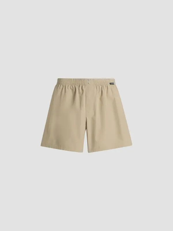 Dolce & Gabbana Sporty Cotton Poplin Boxer Shorts - Beige