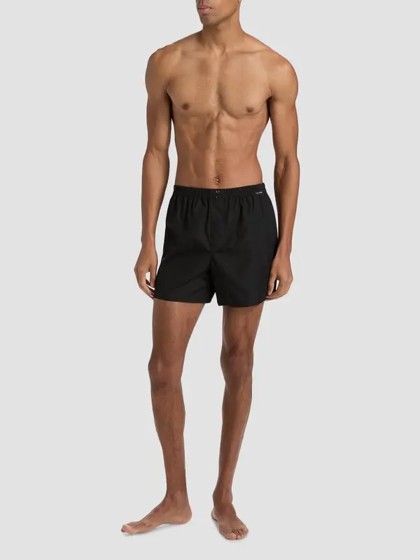 Dolce & Gabbana Sporty Cotton Poplin Boxer Shorts - Nero