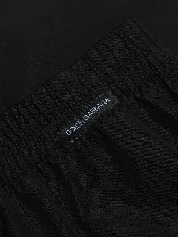 Dolce & Gabbana Sporty Cotton Poplin Boxer Shorts - Nero