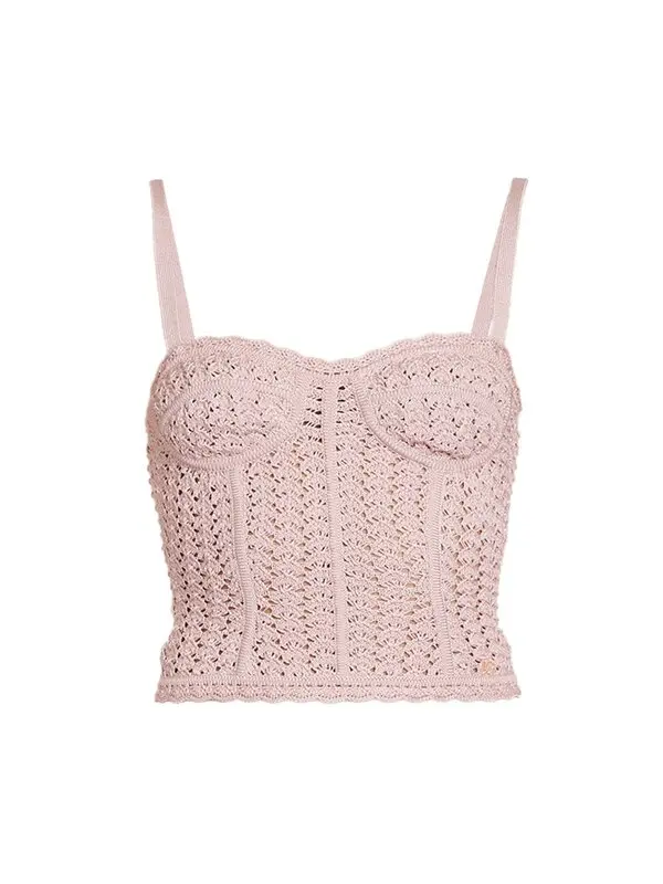 Dolce & Gabbana Bustier Knit Crop Tank